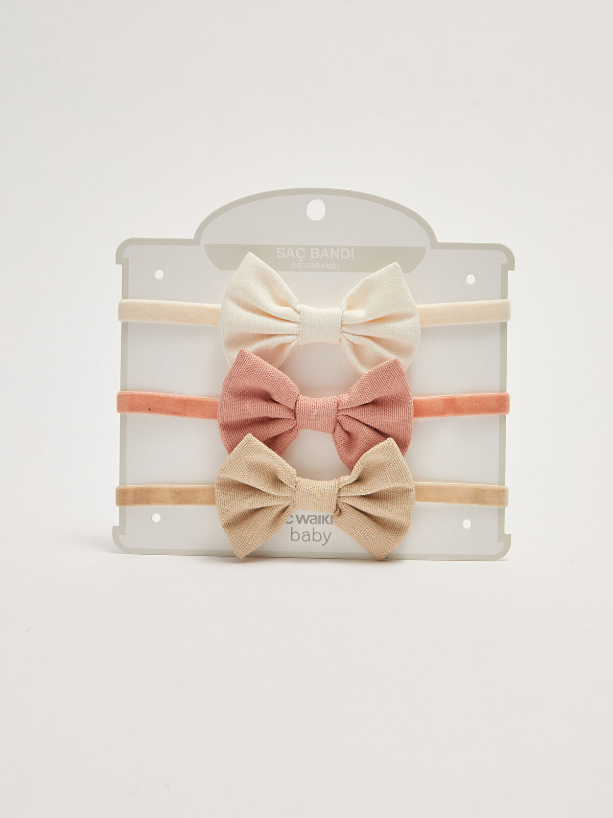 Fiyonk Detaylı Kız Bebek Saç Bandı 3'lü