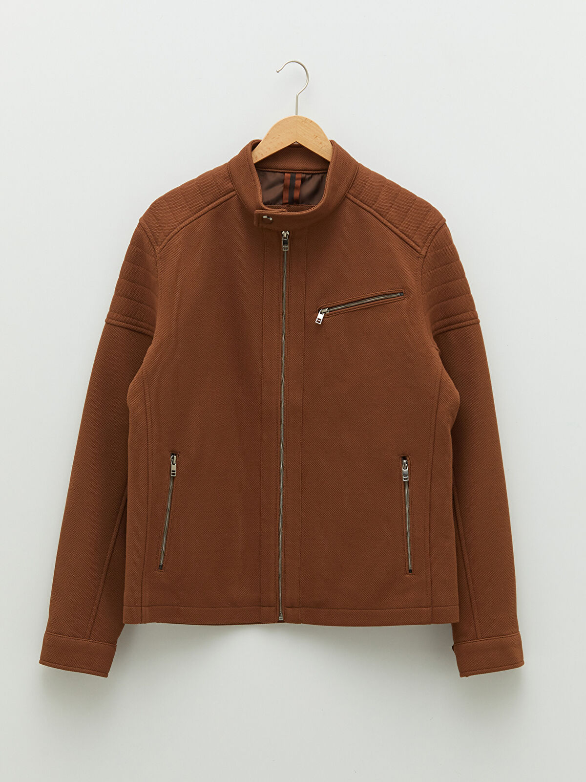 LCW VISION Slim Fit Biker Yaka Erkek Mont