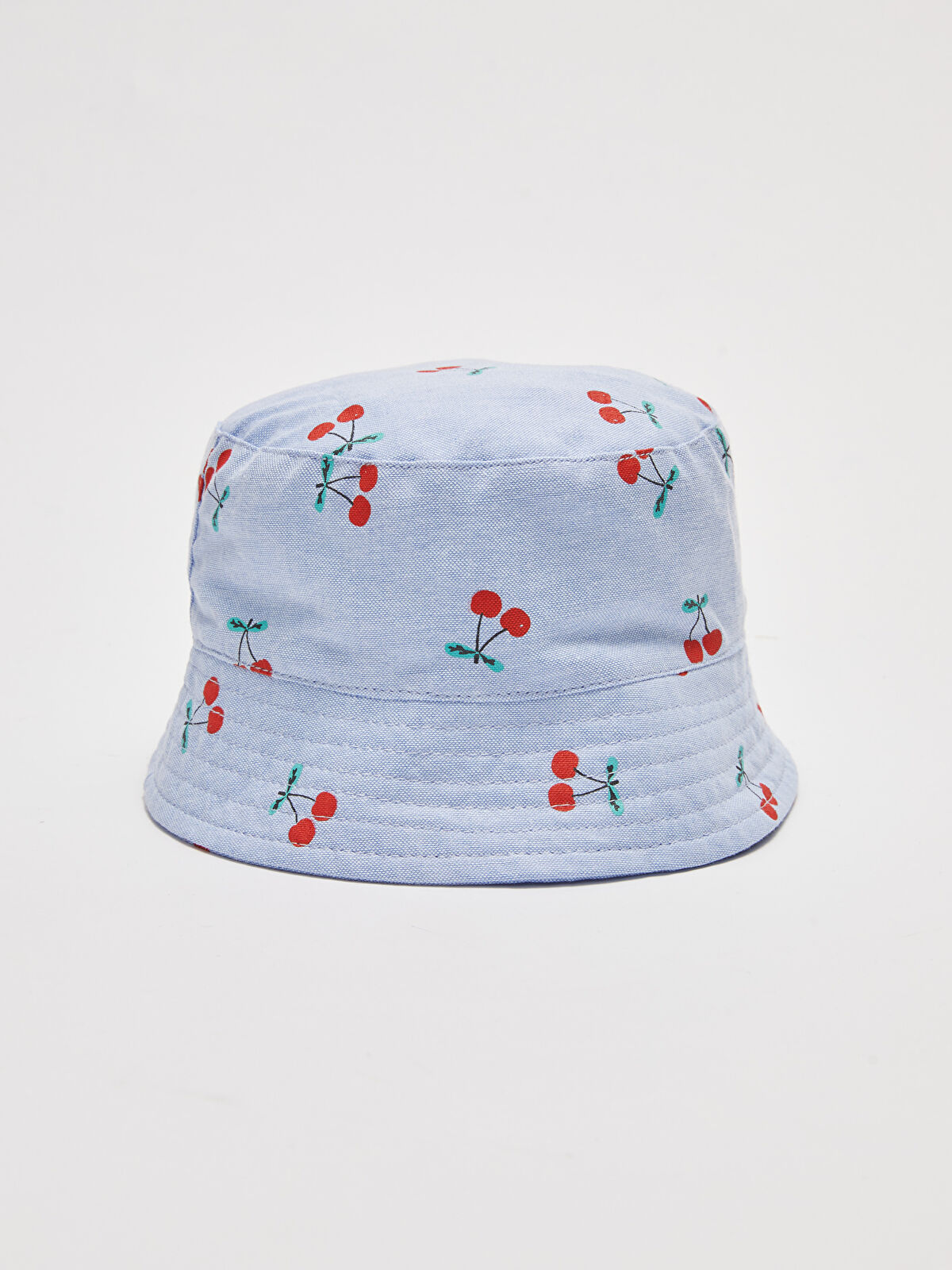 Desenli Poplin Kız Bebek Şapka