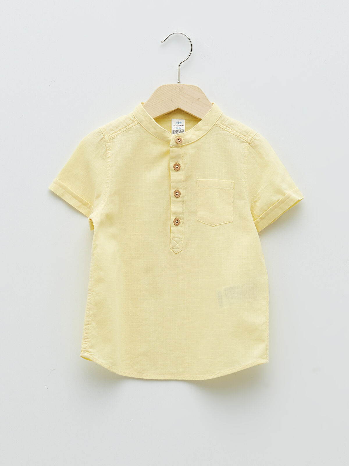 Bisiklet Yaka Kısa Kollu Basic Poplin Erkek Bebek Gömlek Bisiklet Yaka Kısa Kollu Basic Poplin Erkek Bebek Gömlek