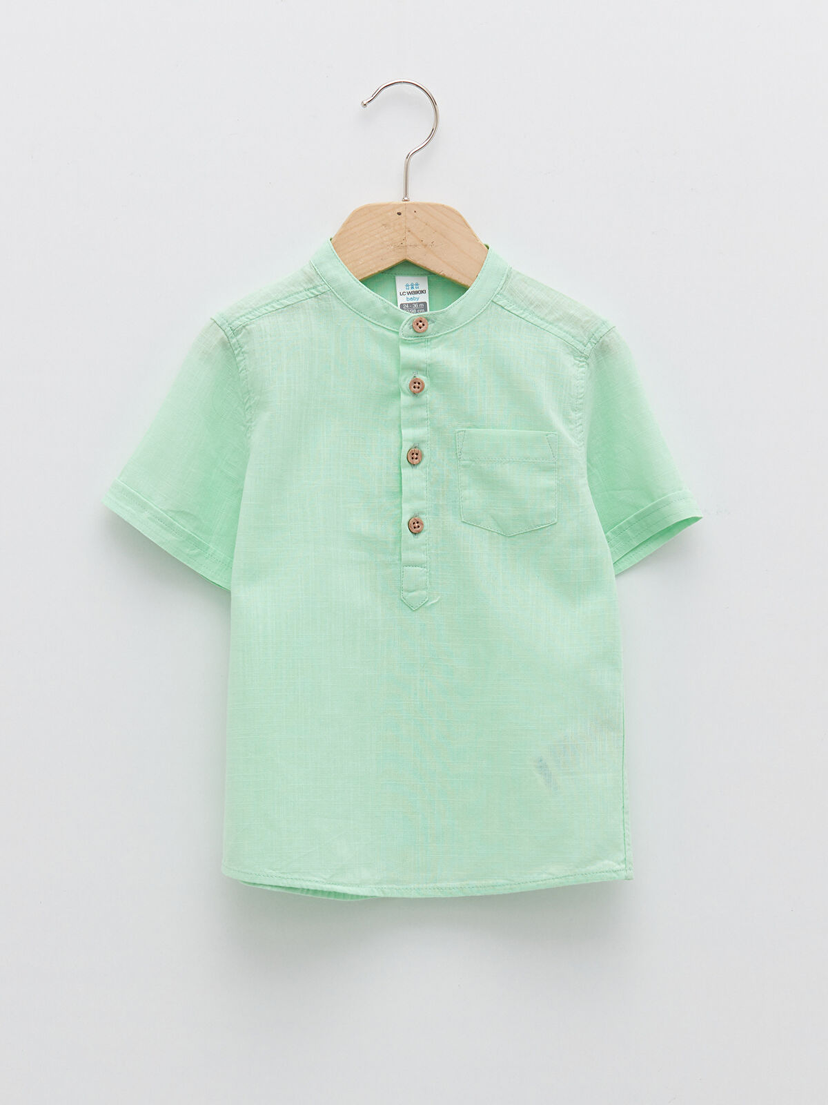 Bisiklet Yaka Kısa Kollu Basic Poplin Erkek Bebek Gömlek Bisiklet Yaka Kısa Kollu Basic Poplin Erkek Bebek Gömlek