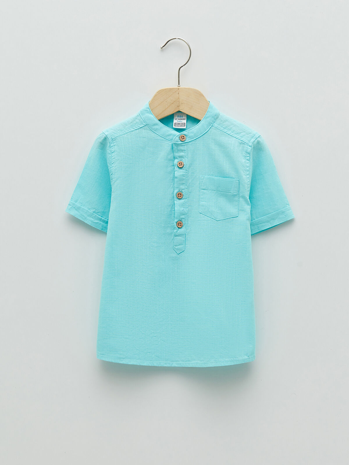 Bisiklet Yaka Kısa Kollu Basic Poplin Erkek Bebek Gömlek Bisiklet Yaka Kısa Kollu Basic Poplin Erkek Bebek Gömlek