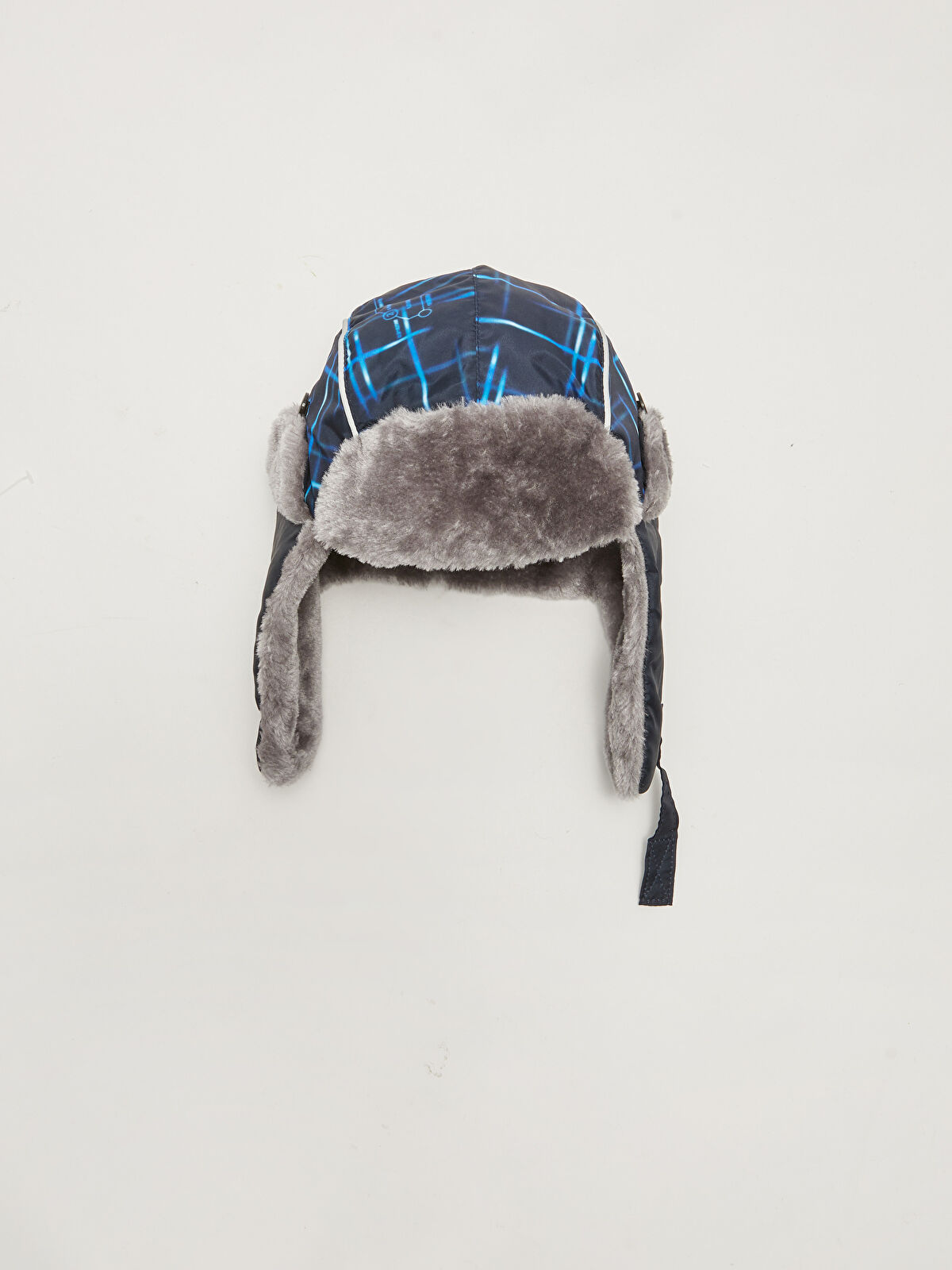 Erkek Çocuk Desenli İçi Pelüş Kürklü Şapka