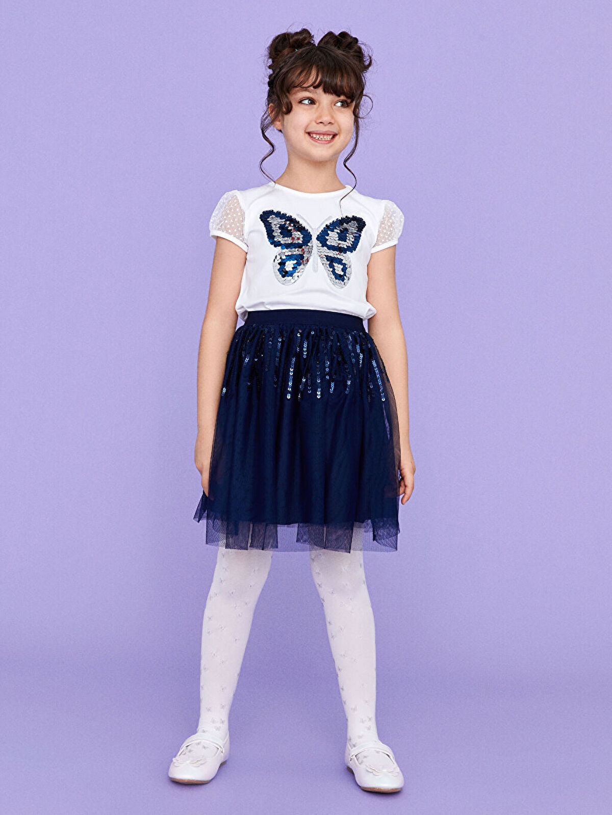 Parlak Deri Görünümlü Fiyonk Detaylı Cırt Cırtlı Kız Çocuk Babet