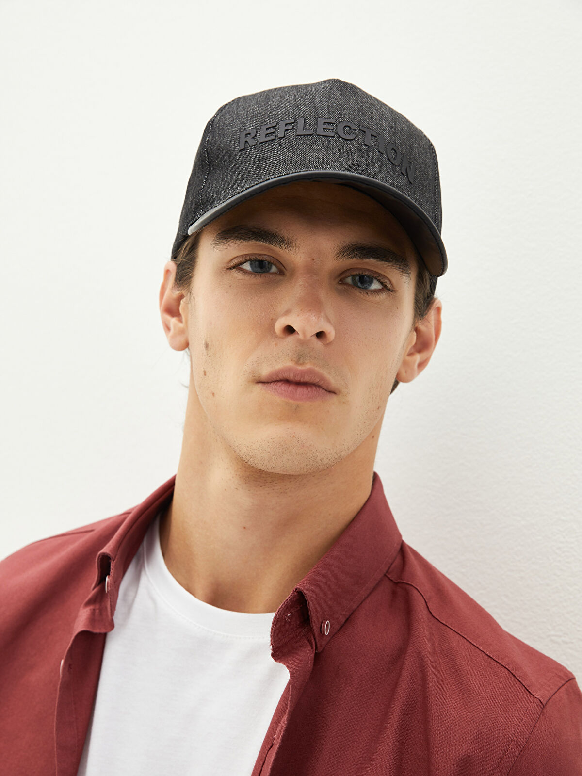 Yazı Baskılı Jean Erkek Kep Şapka