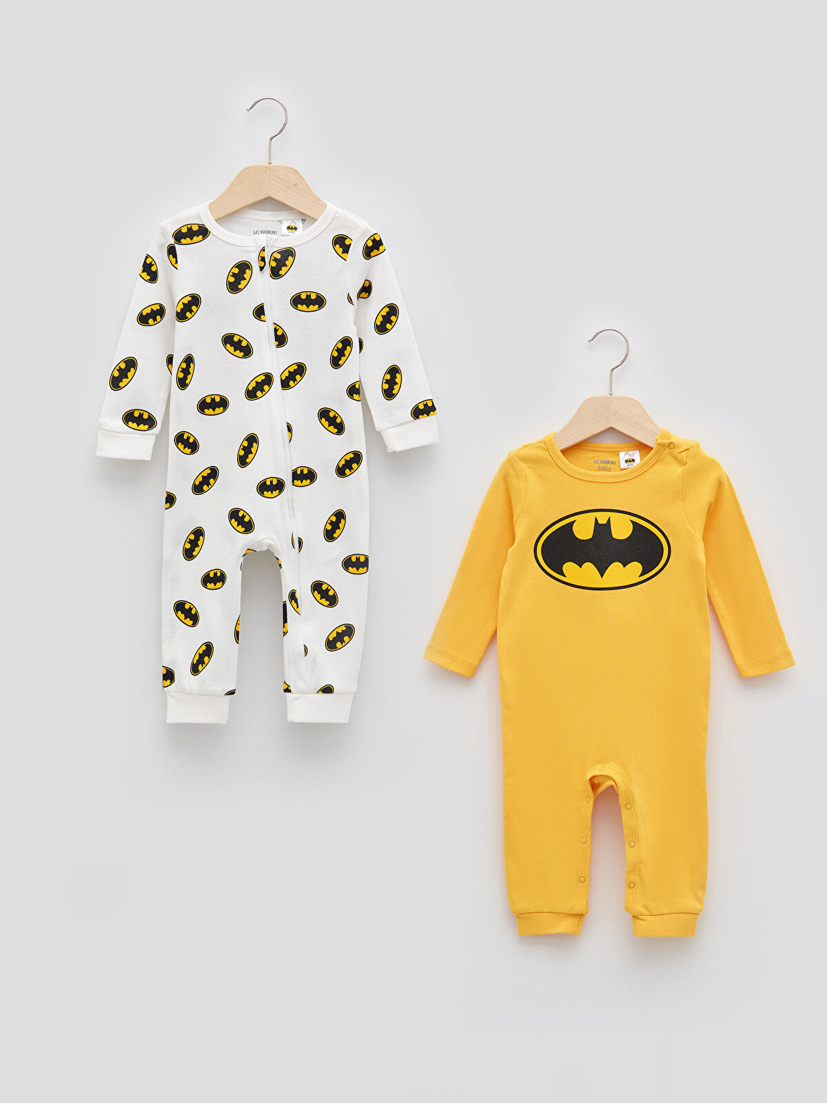 Bisiklet Yaka Uzun Kollu Batman Pamuklu Erkek Bebek Tulum 2'li