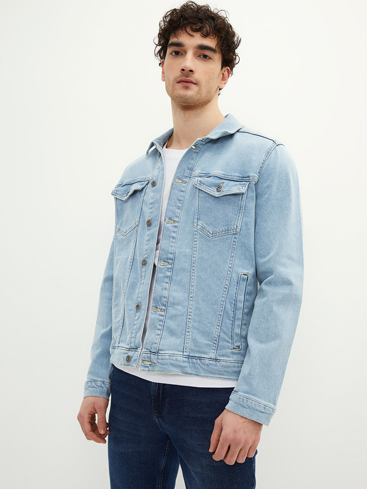 LCW CASUAL Slim Fit Erkek Jean Ceket