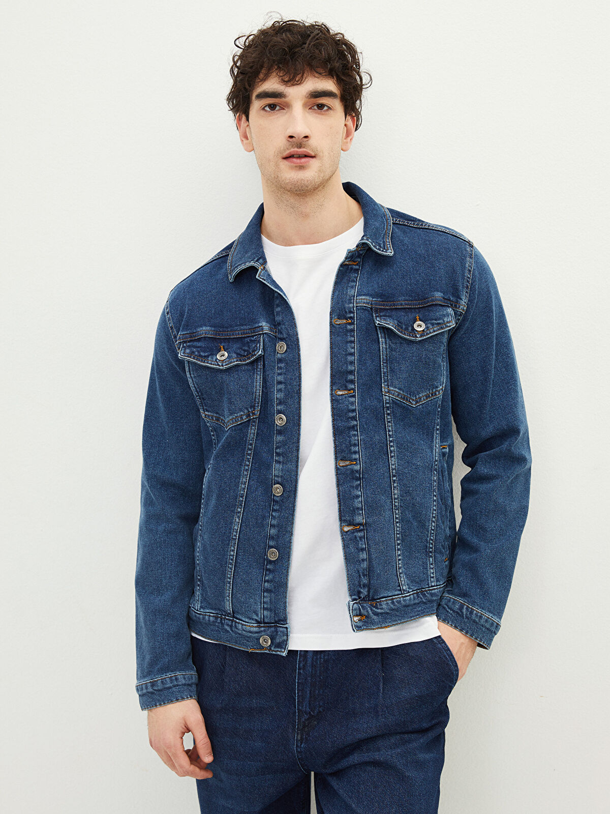 LCW CASUAL Slim Fit Erkek Jean Ceket