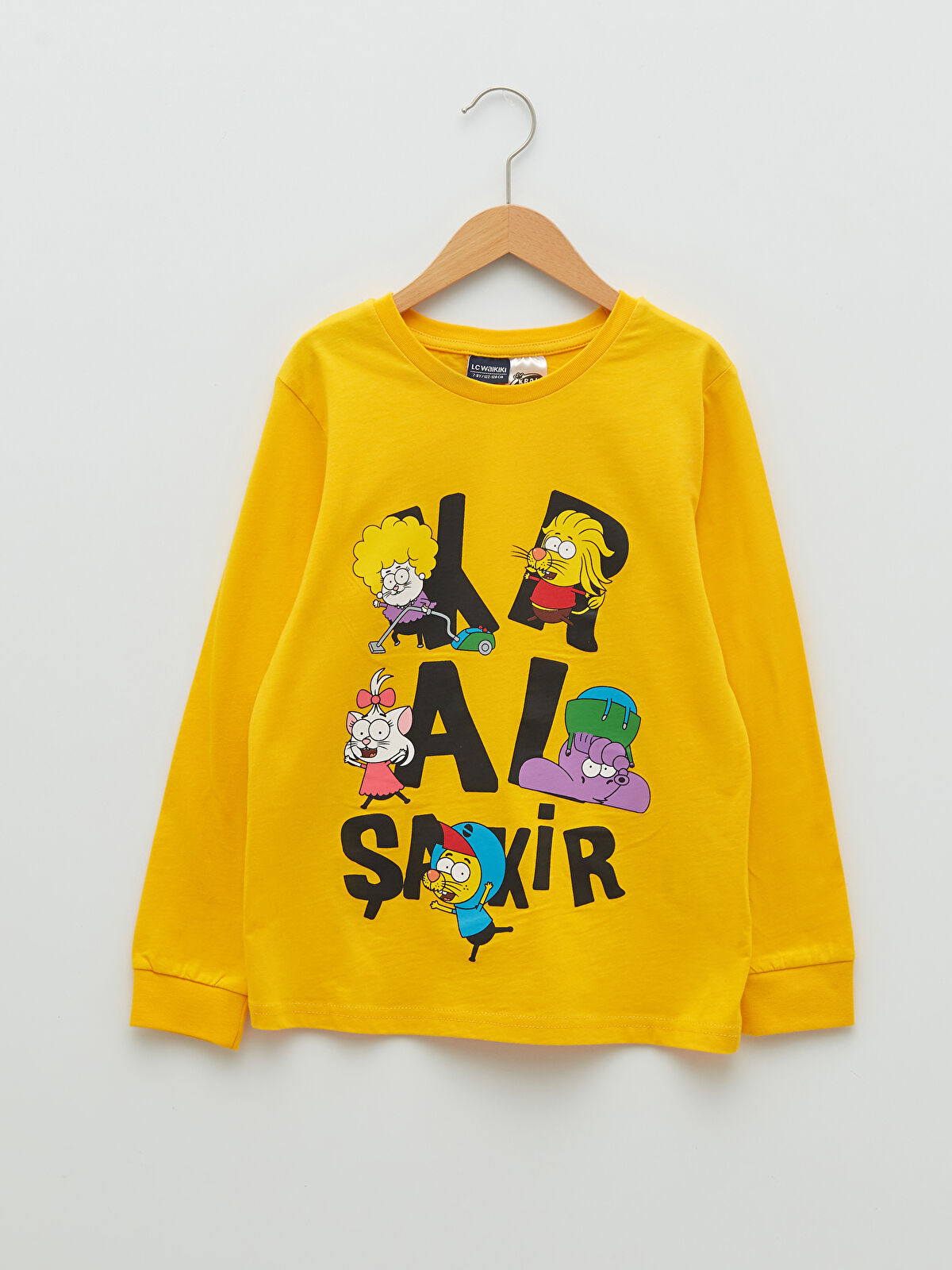 Bisiklet Yaka Kral Şakir Baskılı Uzun Kollu Erkek Çocuk Sweatshirt