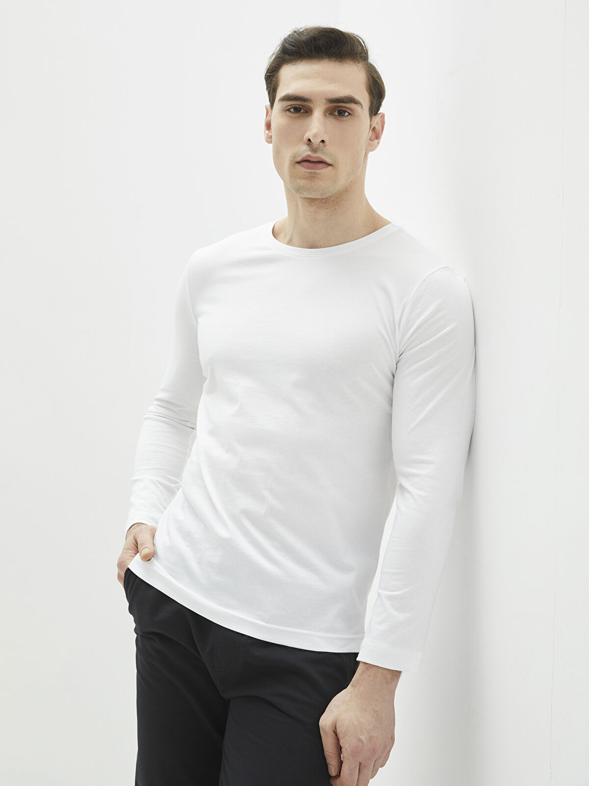 LCW DREAM Bisiklet Yaka Uzun Kollu Pamuklu Erkek Fanila