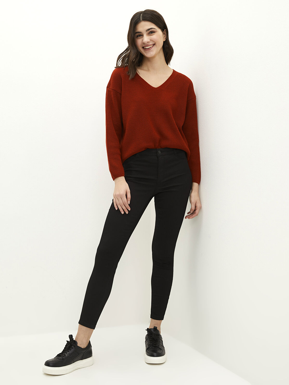 Normal Bel Slim Fit Rodeo Kadın Jean Pantolon