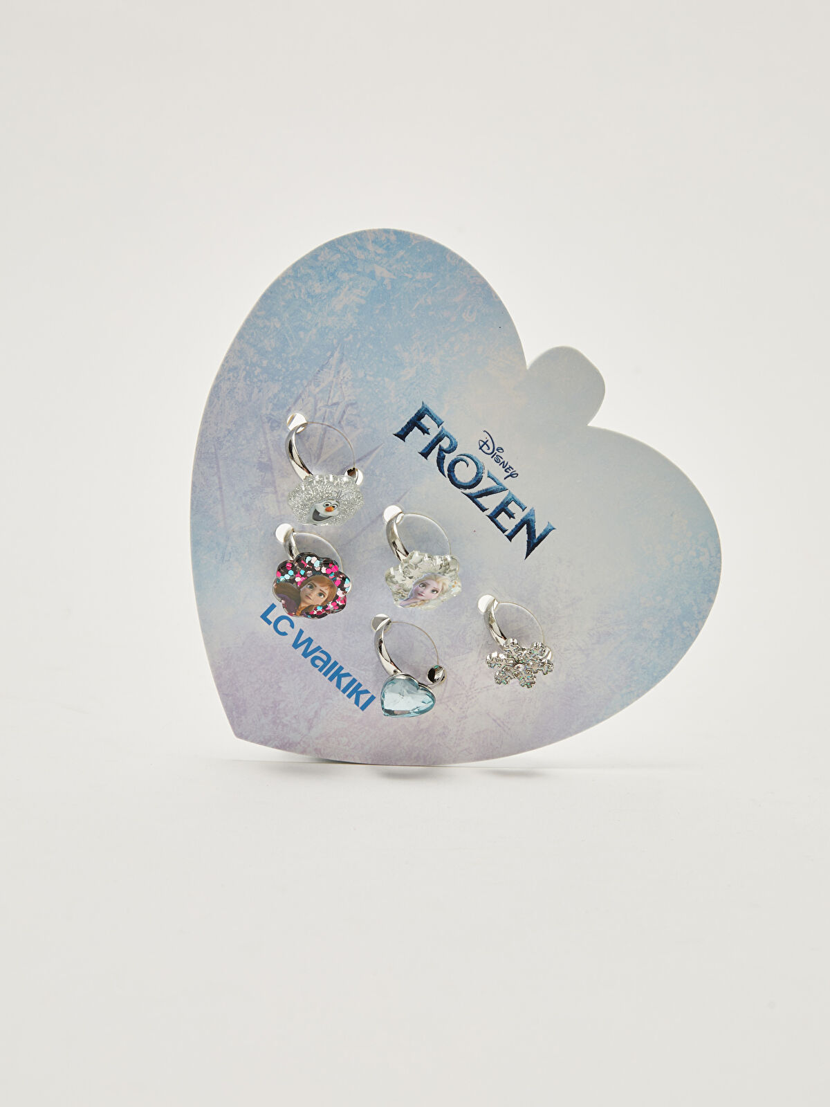 Kız Çocuk Frozen Baskılı Yüzük Seti 5'li