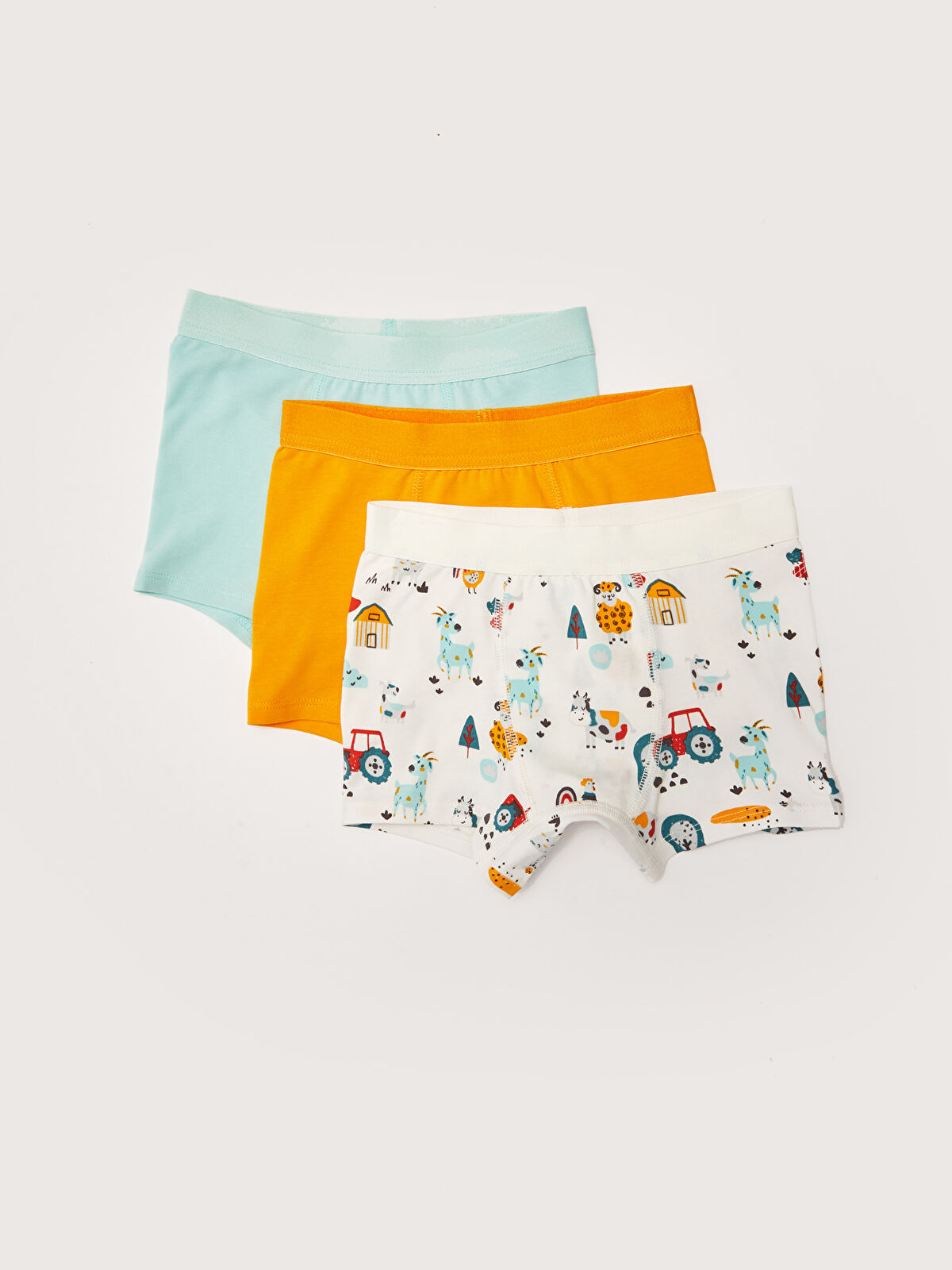 Beli Lastikli Erkek Bebek Boxer 3'lü