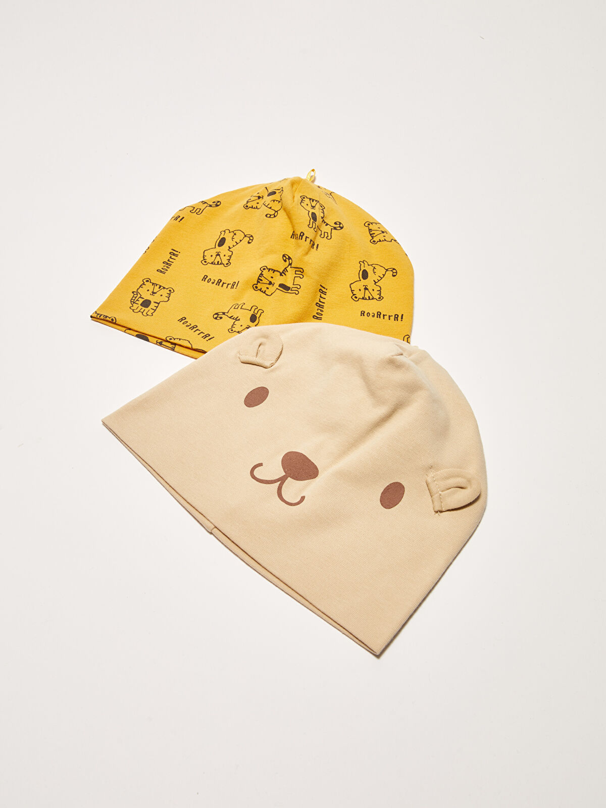 Baskılı Erkek Bebek Bere 2'li