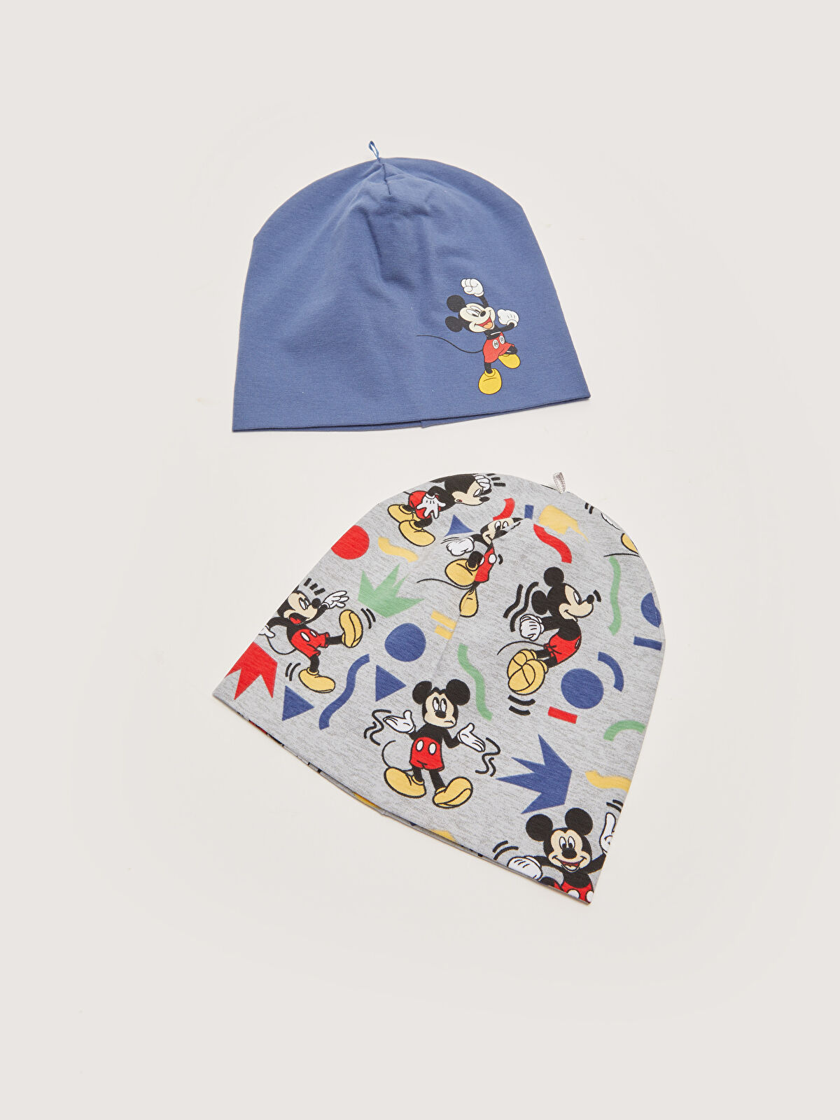 Mickey Mouse Baskılı Erkek Bebek Bere 2'li