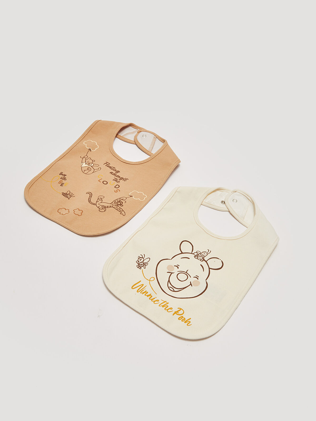 Winnie the Pooh Baskılı Erkek Bebek Mama Önlüğü 2'li