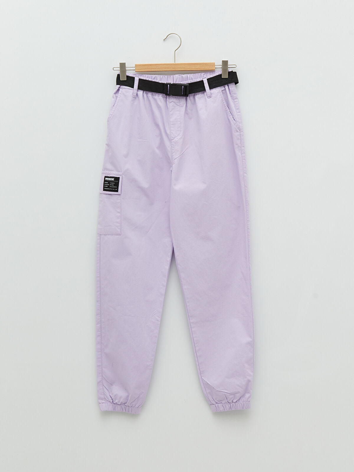 Beli Lastikli Basic Poplin Kız Çocuk Jogger Pantolon ve Kemer Beli Lastikli Basic Poplin Kız Çocuk Jogger Pantolon ve Kemer
