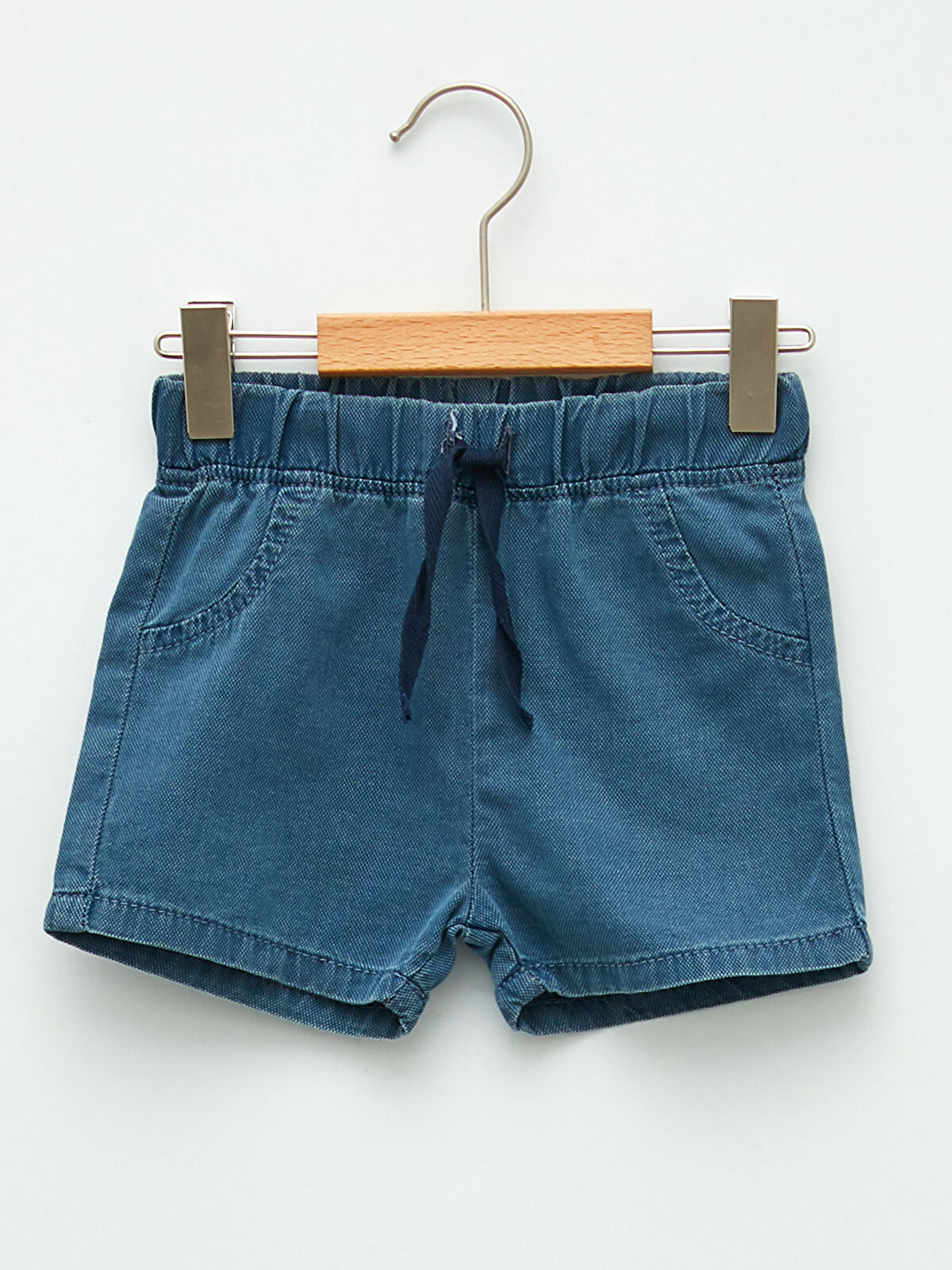 Beli Lastikli Basic Erkek Bebek Jean Şort