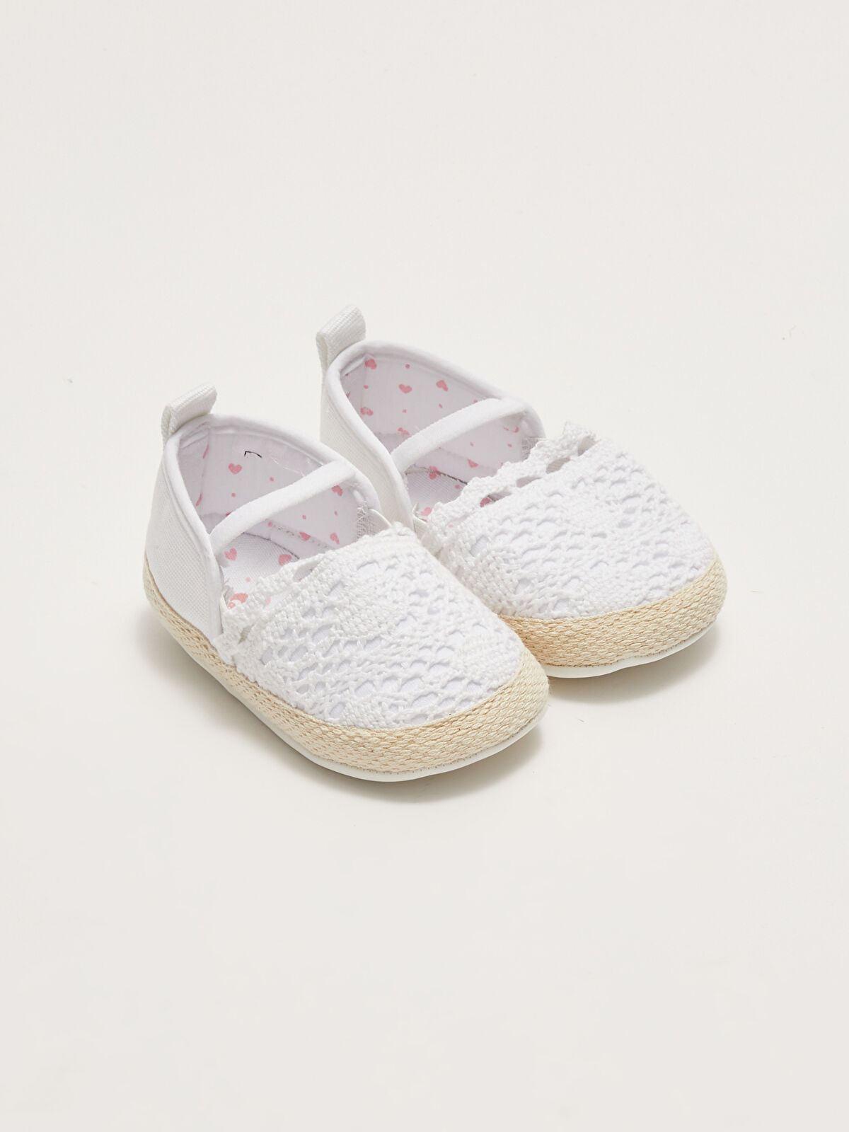 Dantel Detaylı Lastikli Kız Bebek Yürüme Öncesi Ayakkabı