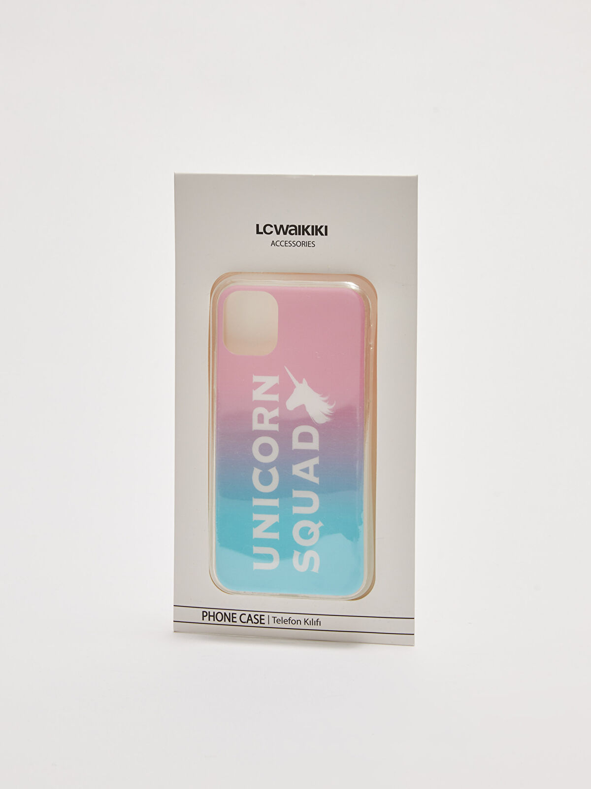 Yazı Baskılı Renk Geçişli Tlefon Kılıfı