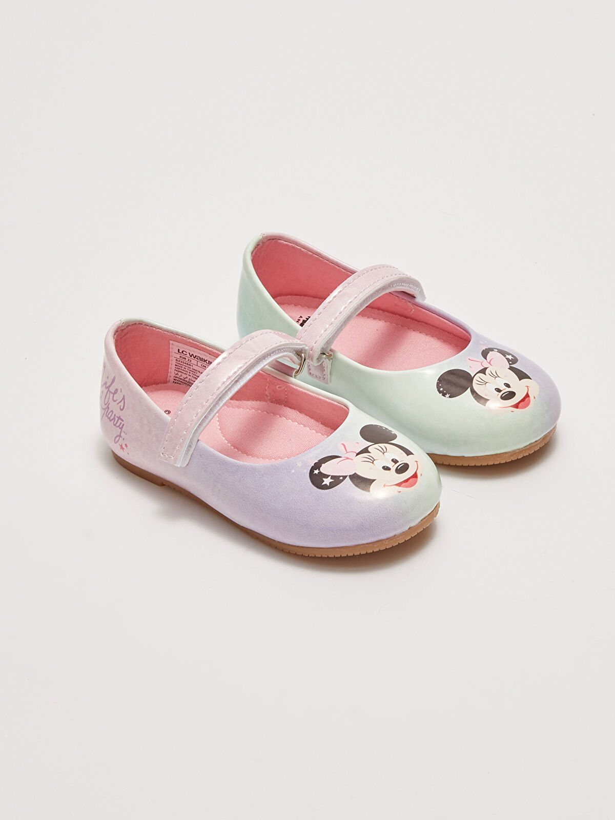 Minnie Mouse Lisanslı Cırt Cırtlı Kız Bebek Babet