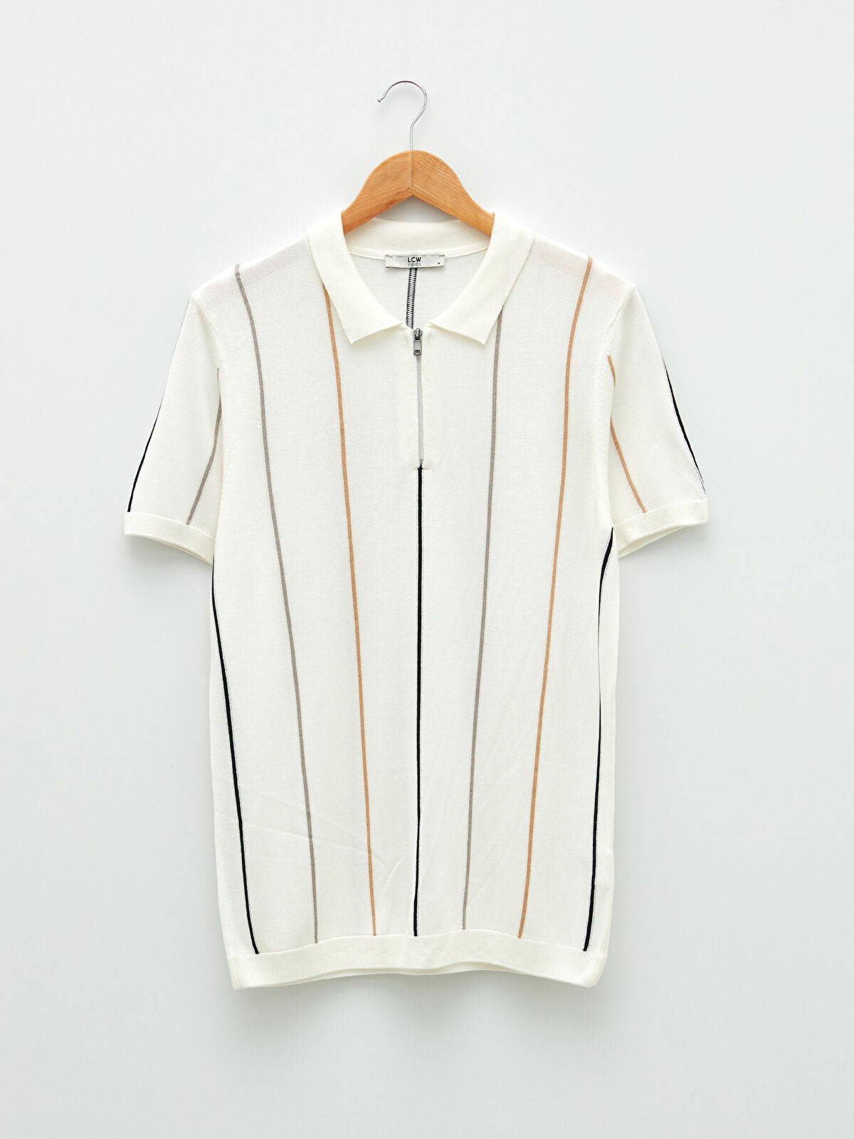 LCW VISION Polo Yaka Kısa Kollu Çizgili Erkek Triko Kazak