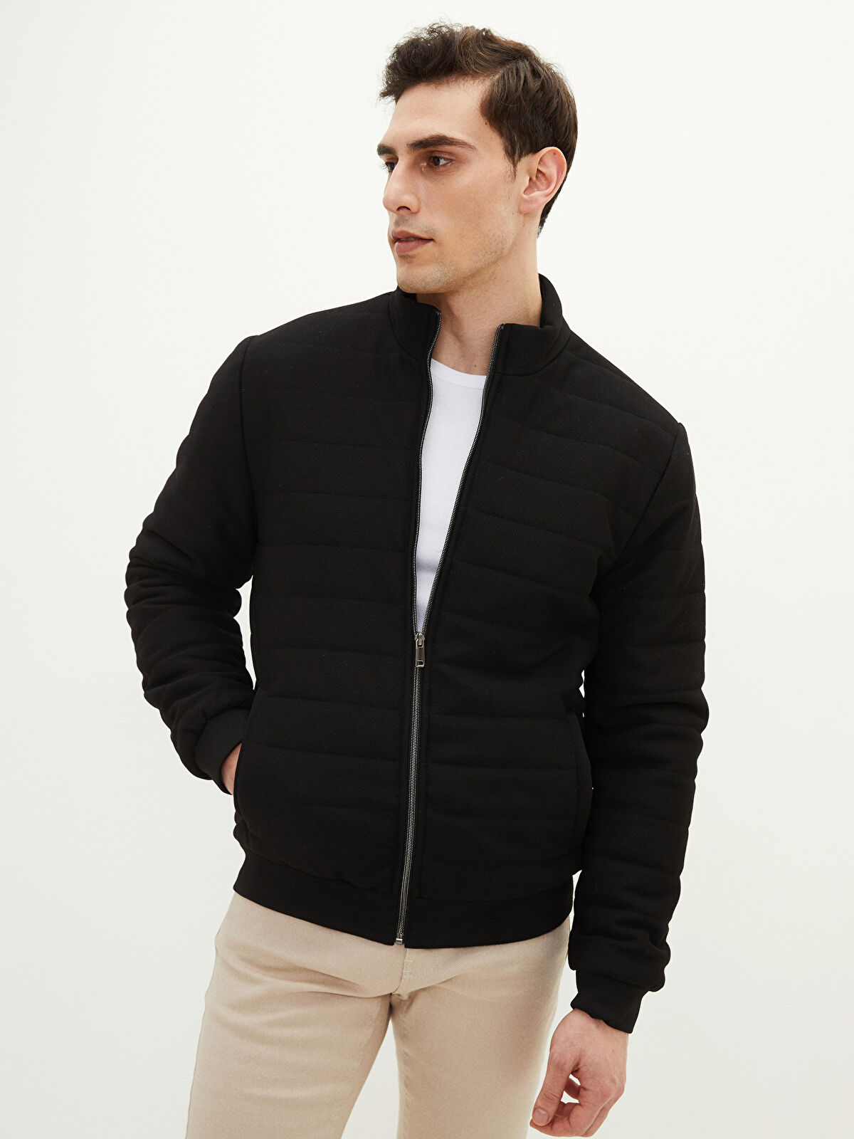 LCW VISION Rahat Kalıp Dik Yaka Uzun Kollu Erkek Spor Hırka