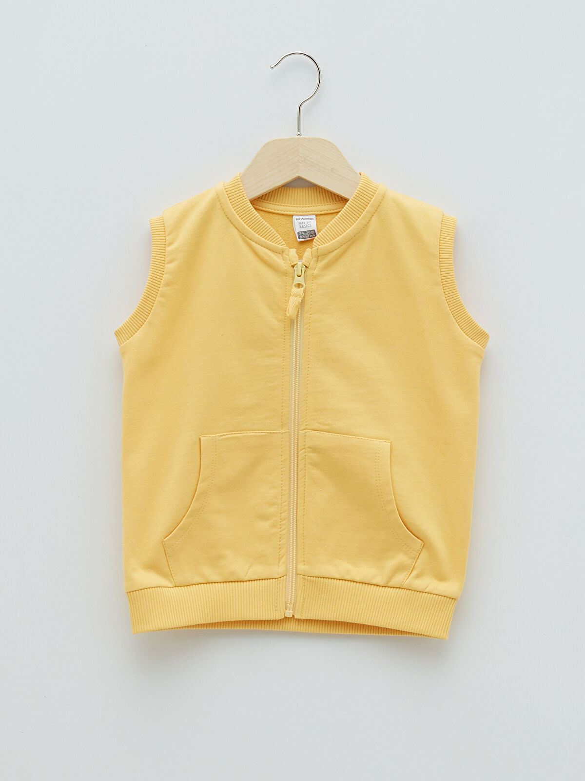 Bisiklet Yaka Fermuarlı Erkek Bebek Yelek