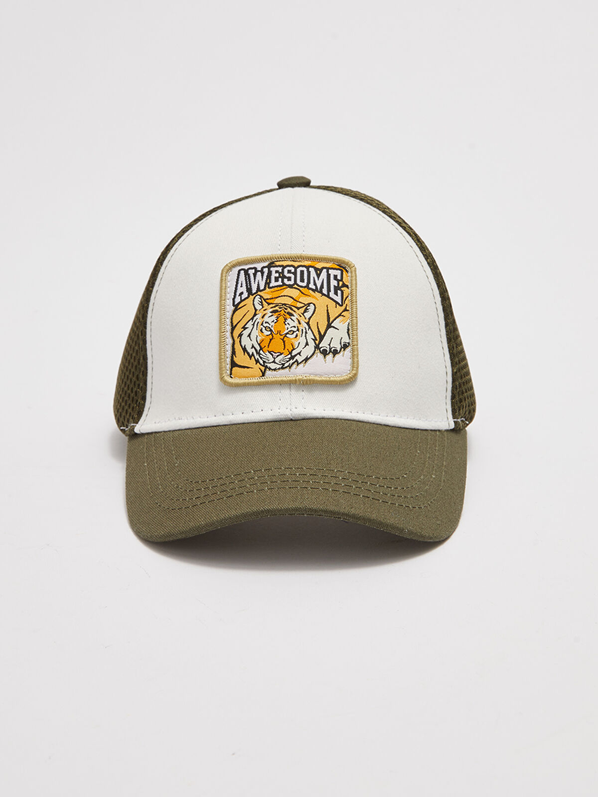 Erkek Çocuk Aslan Nakışlı Kep Şapka