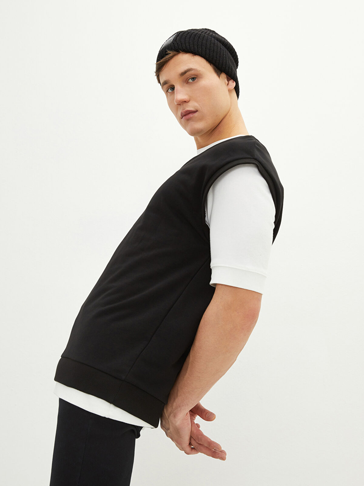 LCW CASUAL Oversize V Yaka Kolsuz Erkek Sweatshirt