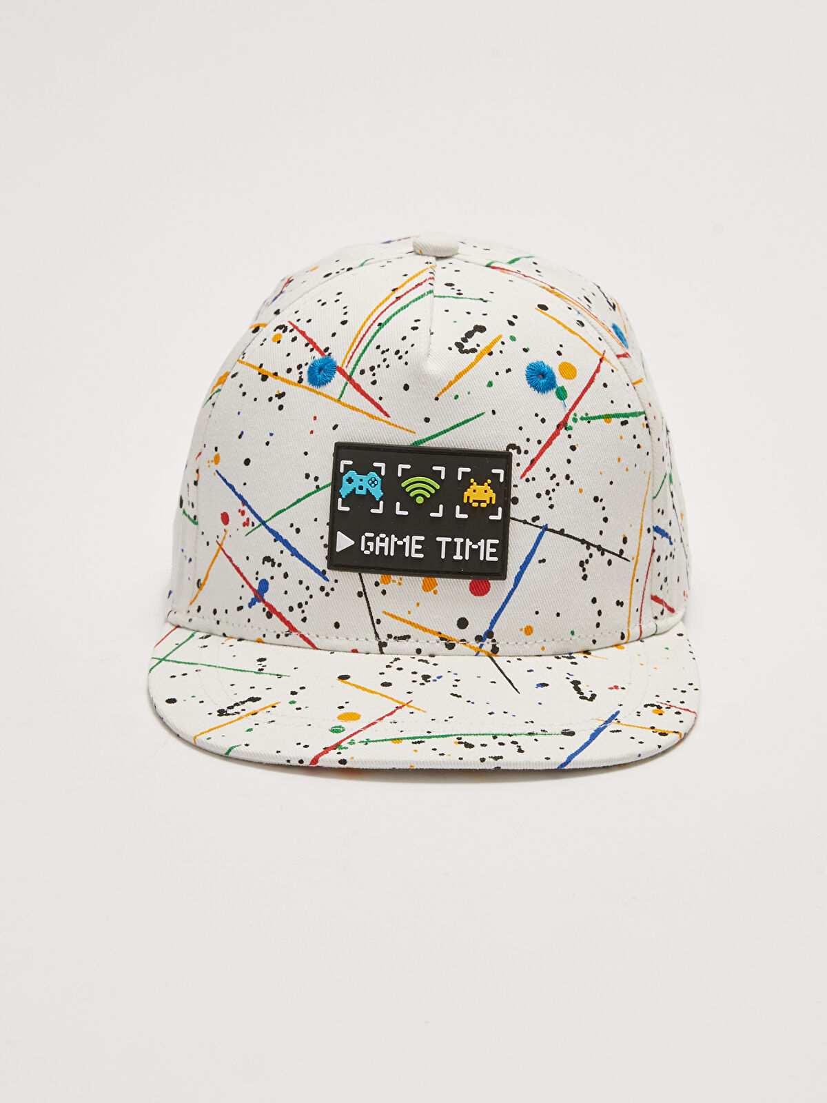 Baskılı Erkek Çocuk Pamuklu Hip Hop Şapkası