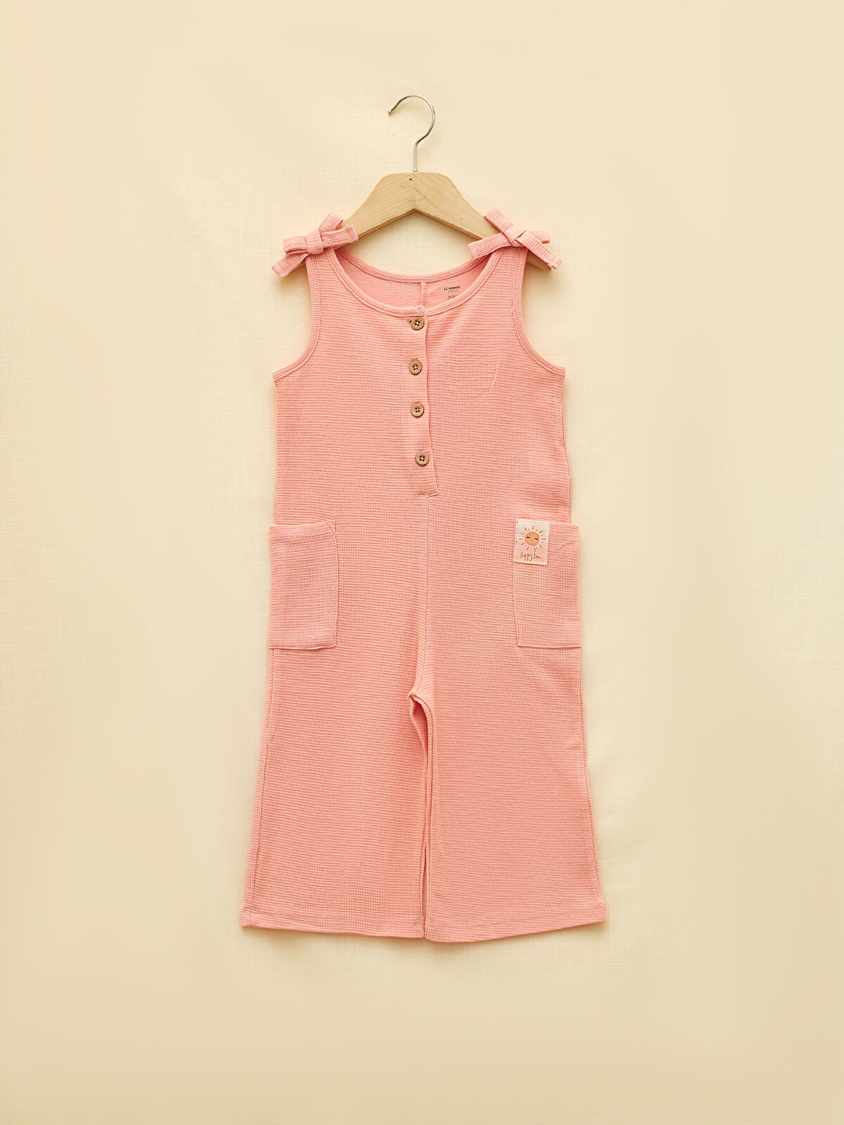 LCW GREEN Bisiklet Yaka Basic Organik Pamuklu Kız Bebek Tulum