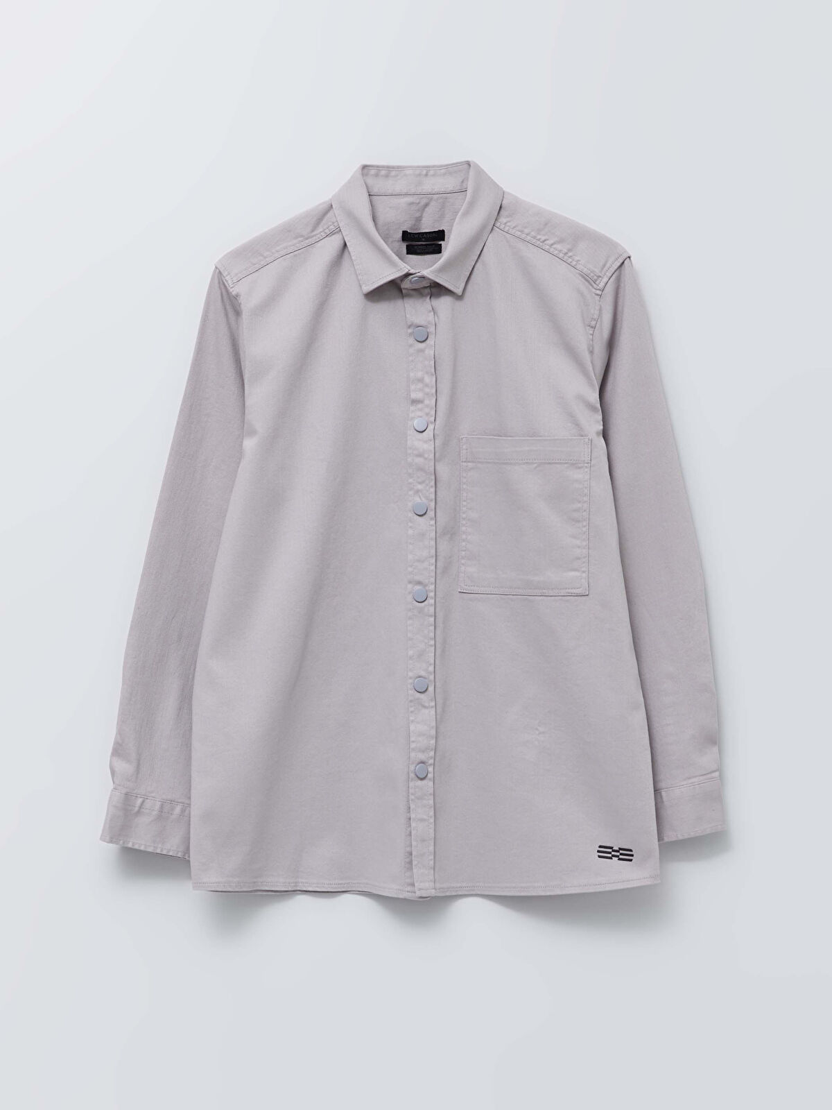 LCW CASUAL Regular Fit Uzun Kollu Gabardin Erkek Gömlek Ceket