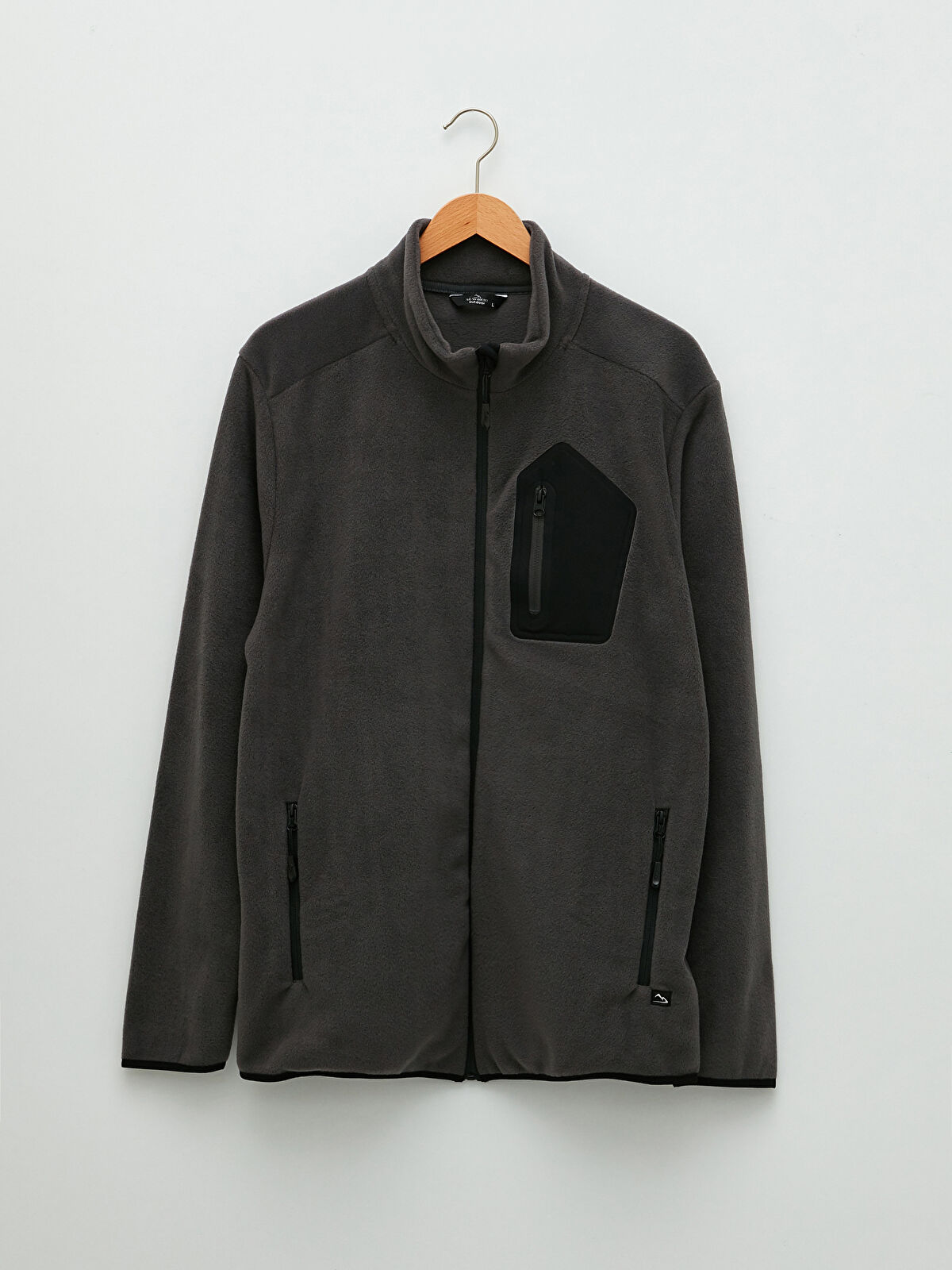 Outdoor Standart Kalıp Dik Yaka Erkek Polar Hırka