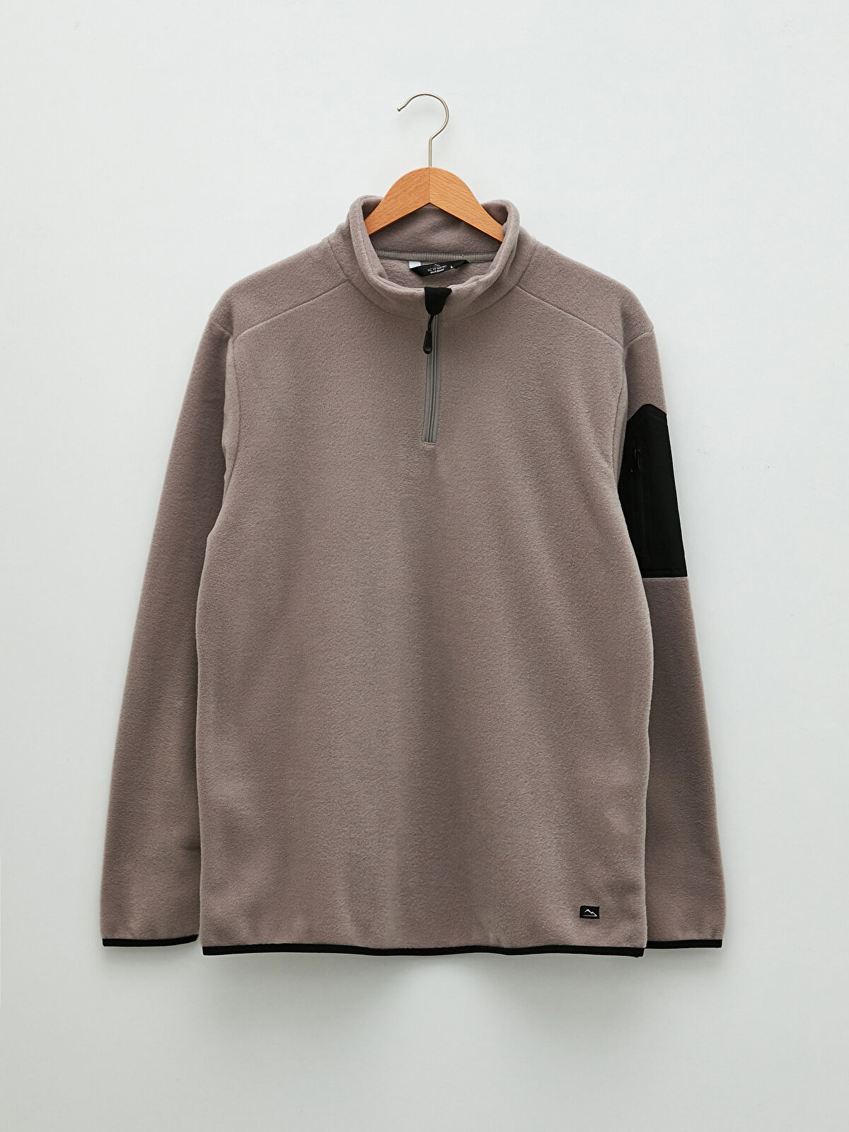 Outdoor Dik Yaka Uzun Kollu Polar Erkek Sweatshirt