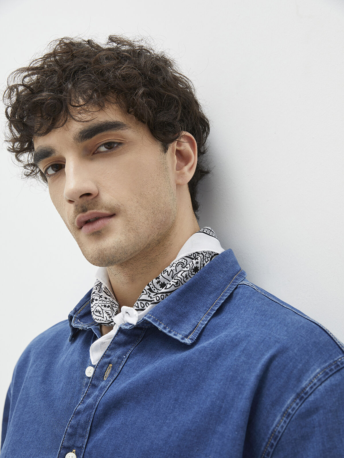 Pamuklu Şal Desenli Erkek Fular 2'li Pamuklu Şal Desenli Erkek Fular 2'li