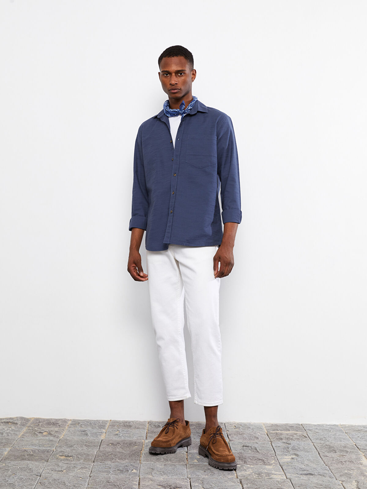 LCW CASUAL Regular Fit Uzun Kollu Armürlü Erkek Gömlek