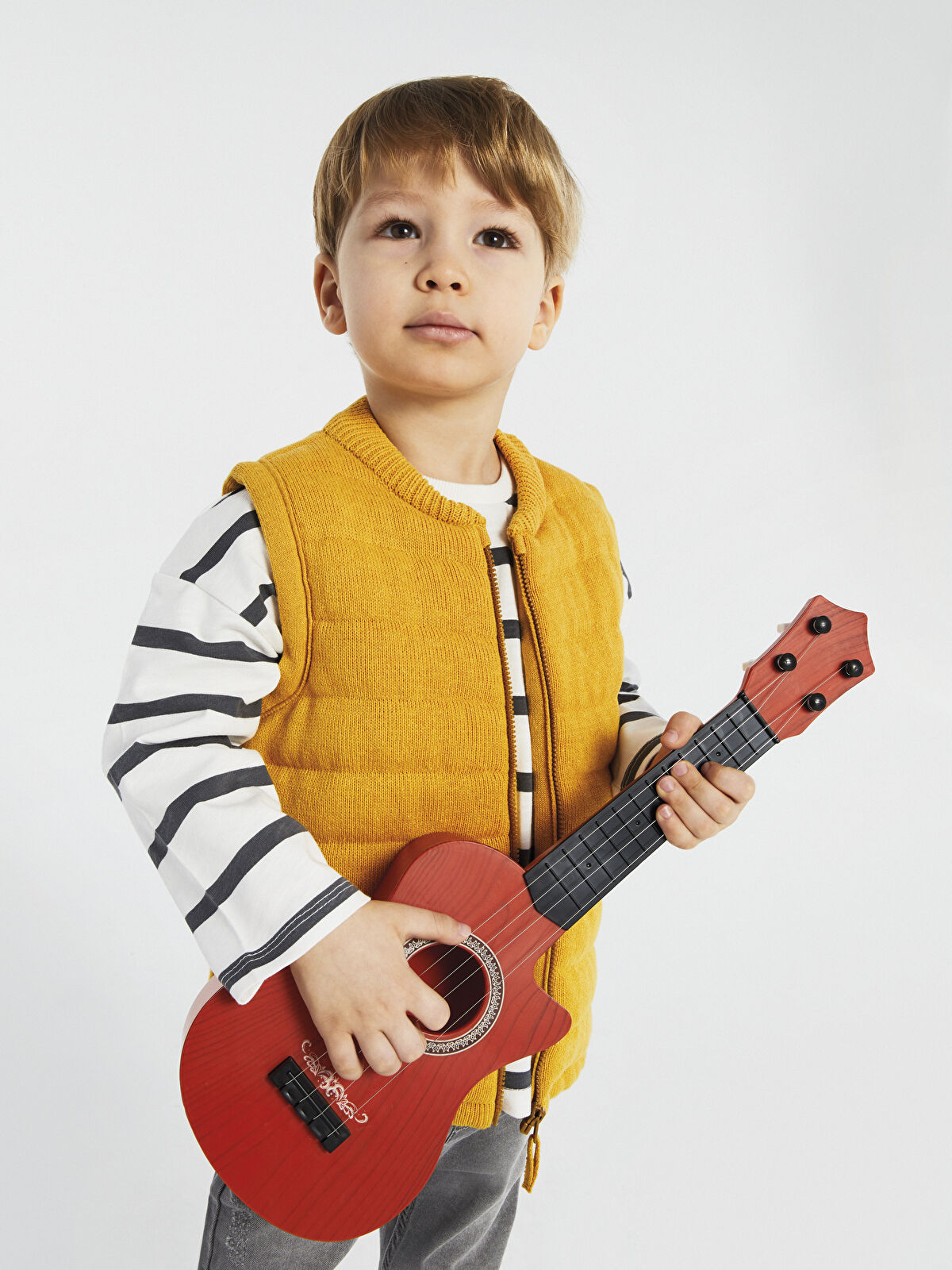 Bisiklet Yaka Erkek Bebek Fermuarlı Yelek