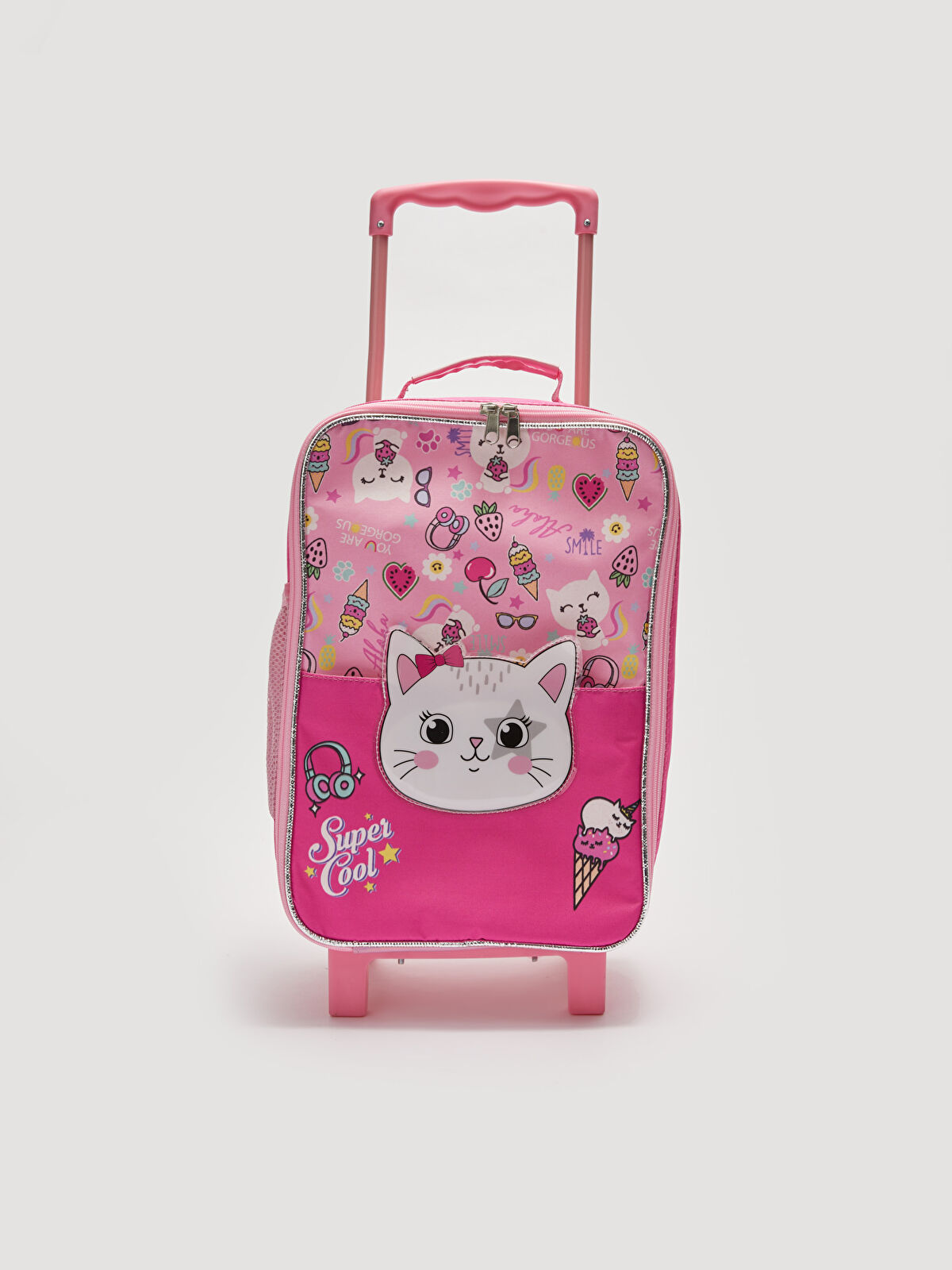 Kız Çocuk Baskılı Çekçekli Valiz