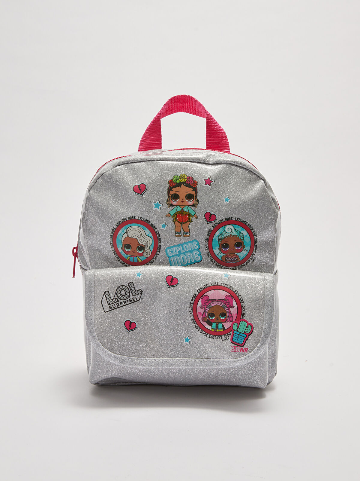 LOL Lisanslı Kız Çocuk Simli Deri Görünümlü Baskılı Sırt Çantası LOL Lisanslı Kız Çocuk Simli Deri Görünümlü Baskılı Sırt Çantası