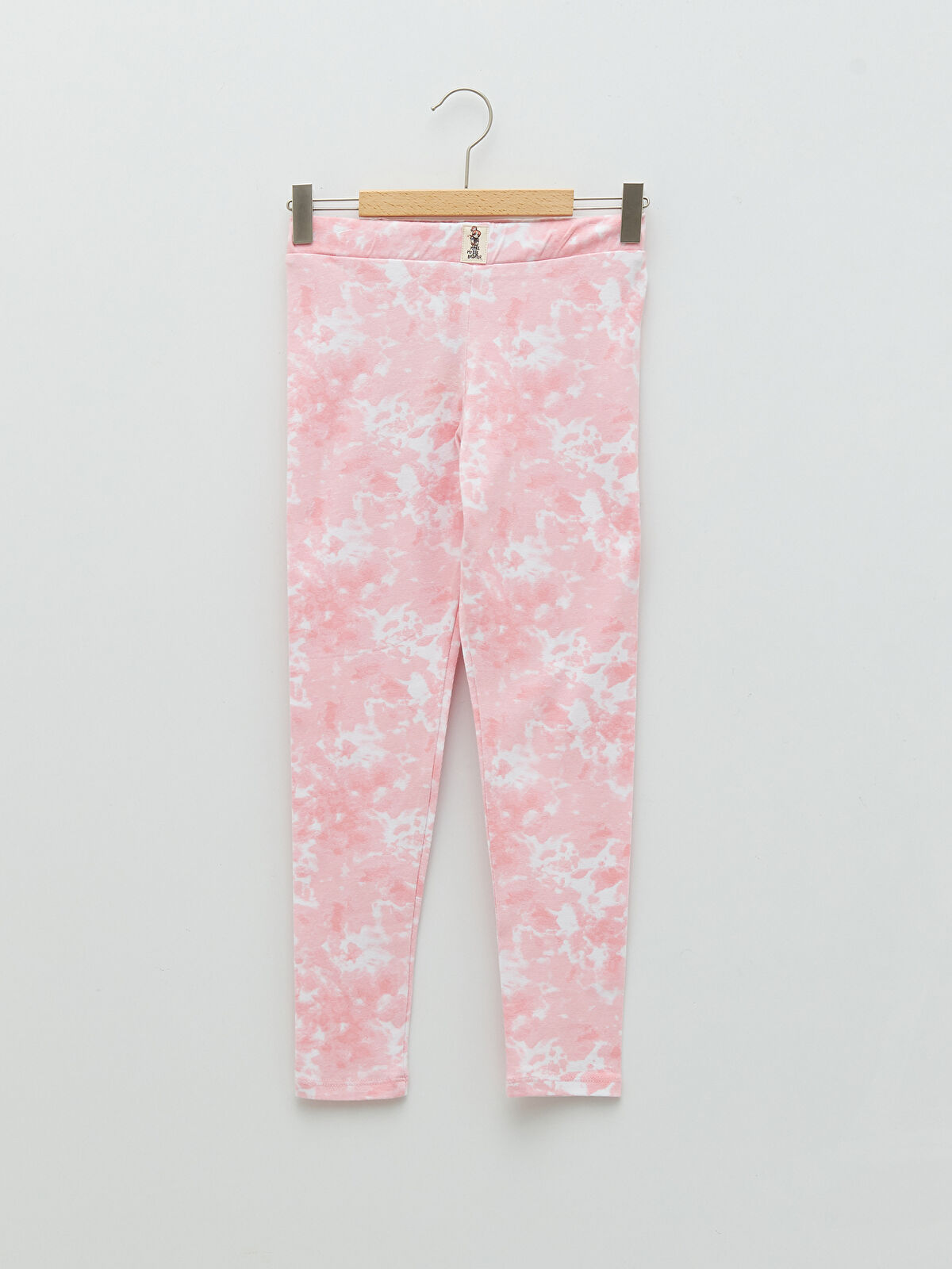 Beli Lastikli Batik Desenli Pamuklu Kız Çocuk Tayt