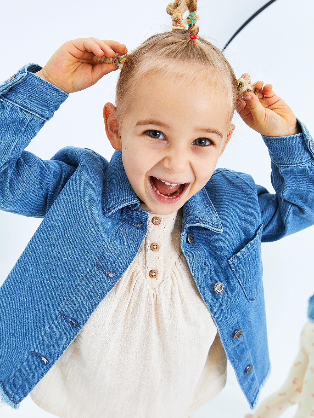 Uzun Kollu Basic Pamuklu Kız Bebek Jean Gömlek Uzun Kollu Basic Pamuklu Kız Bebek Jean Gömlek