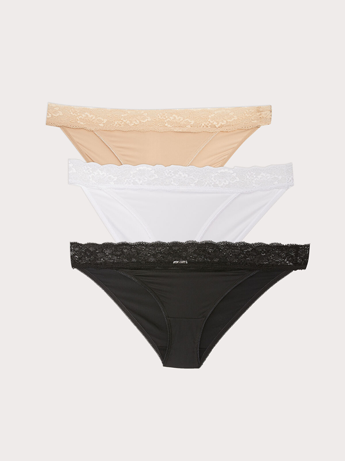LCW DREAM Dantelli Bikini Külot 3'lü Paket