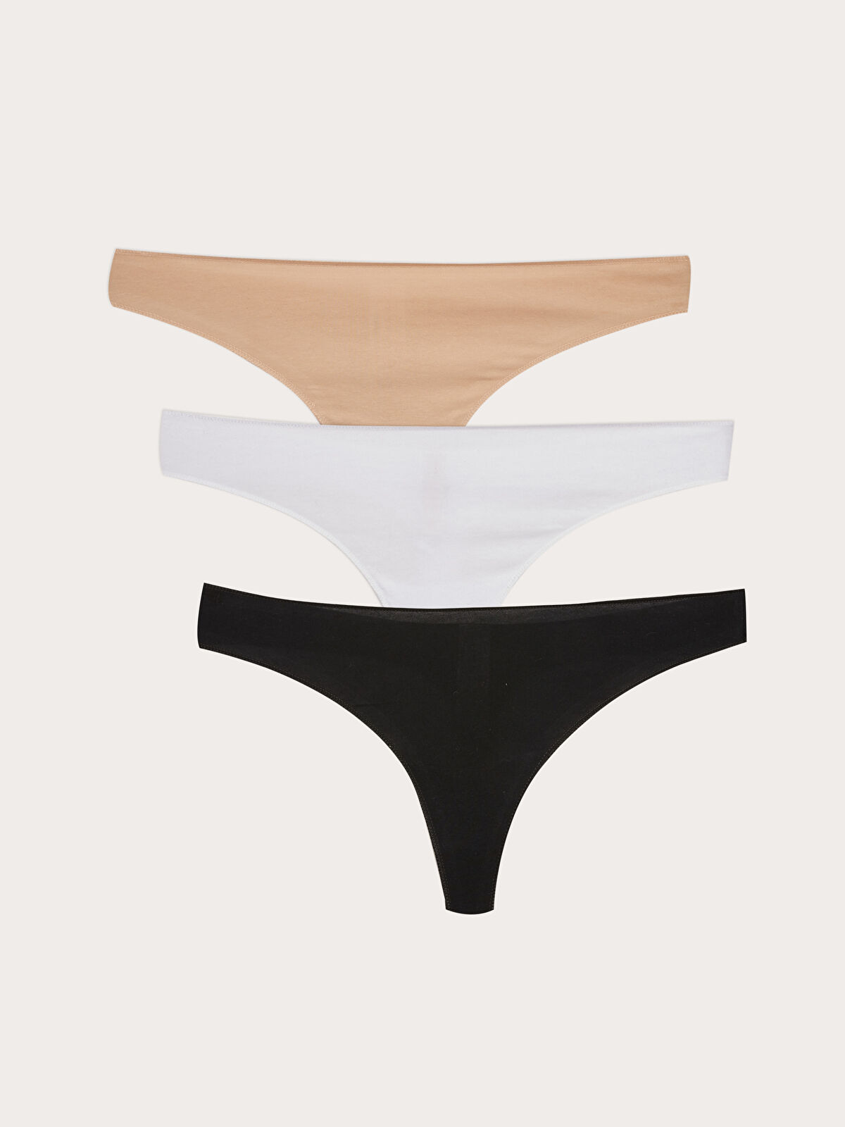 LCW DREAM Düz Tanga Külot 3'lü Paket