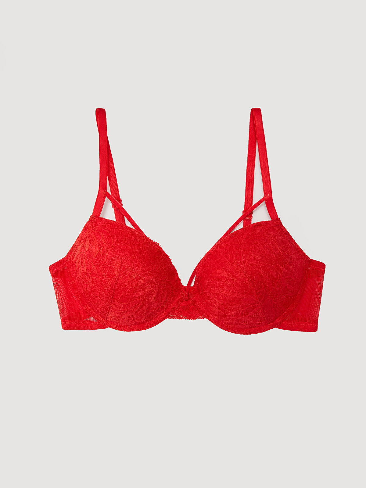 LCW DREAM Balenli Yarım Dolgulu Dantelli Tişört Sütyen