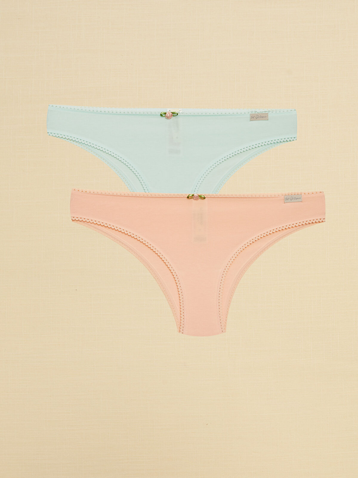 LCW GREEN Nakışlı Brazilian Külot 2'li Paket