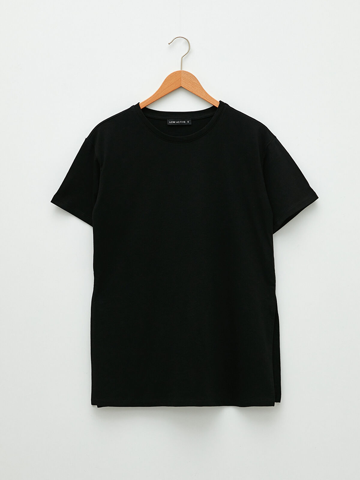 LCW ACTIVE Bisiklet Yaka Düz Kısa Kollu Kadın Spor Tişört