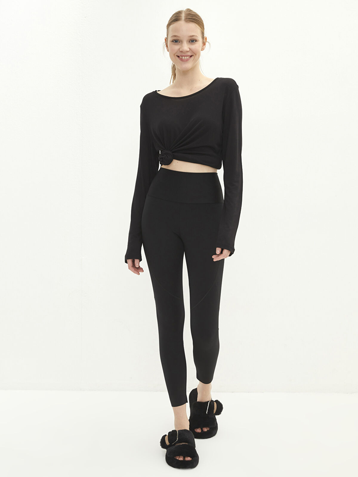 LCW DREAM Beli Lastikli Düz Kadın İçlik Tayt