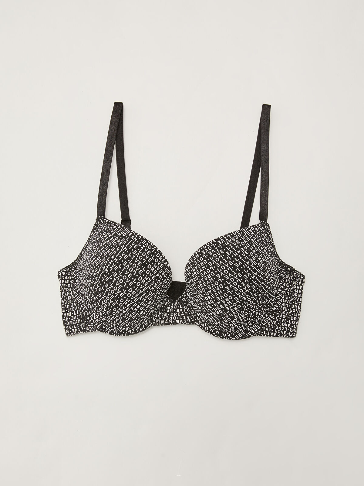 Ayarlanabilir Askılı Slogan Baskılı Sütyen