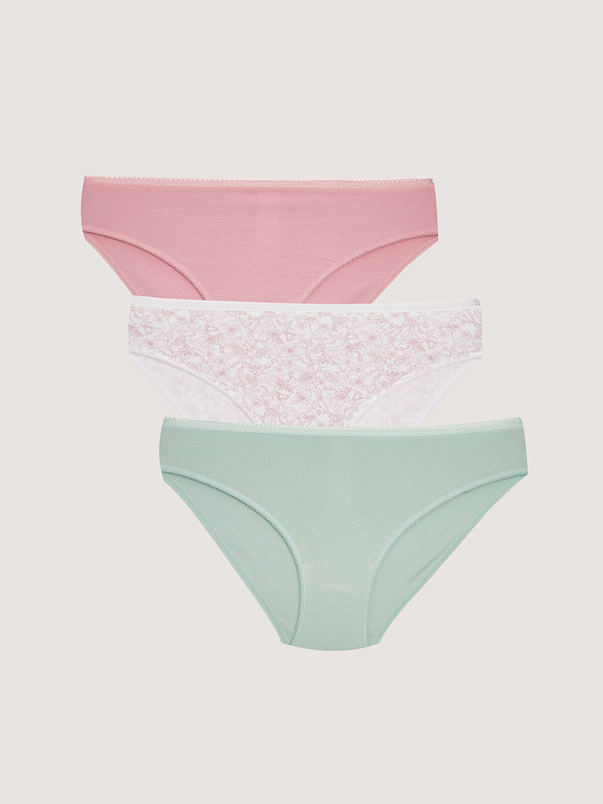 LCW DREAM Desenli Bikini Külot 3'lü Paket